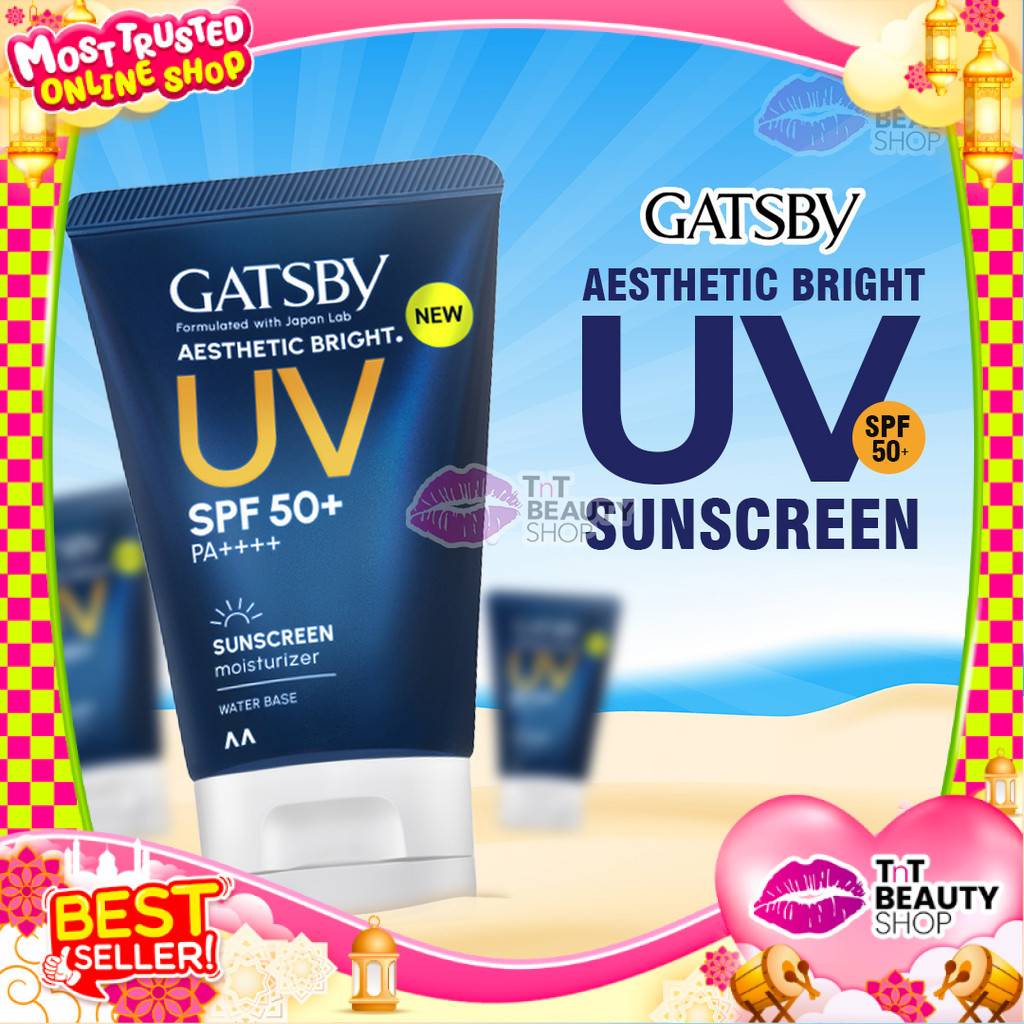 Jual GATSBY Aesthetic Bright UV SPF 50+ PA ++++ Sunscreen Moisturizer ...