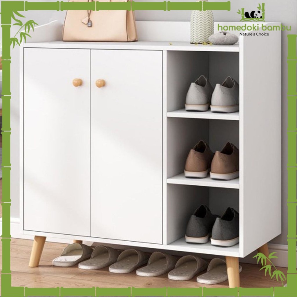 Jual Homedoki Bambu - Lemari Sepatu Susun Minimalis / Rak Sepatu ...