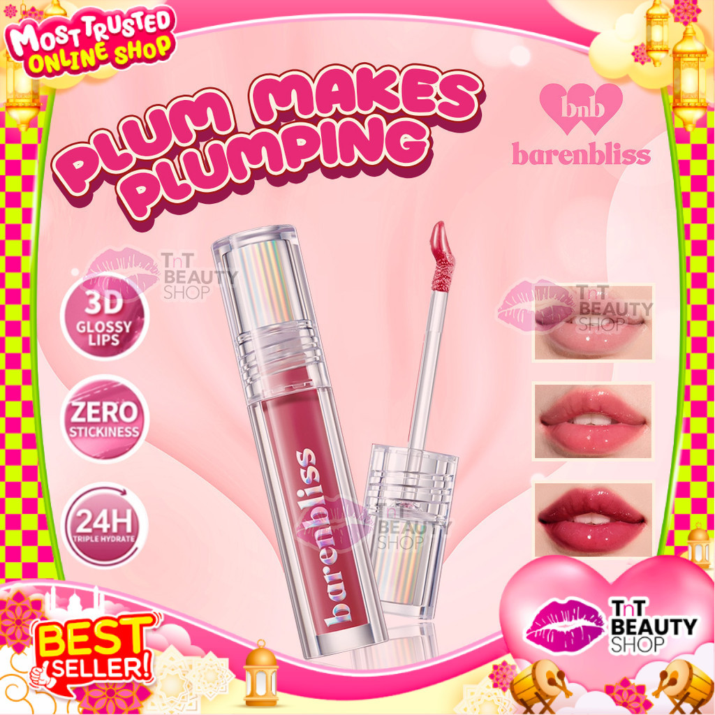 Jual BNB Barenbliss Plum Makes Plumping Lip Gloss 2.5g Plump Shine Non-sticky and Hydrate TnT ...