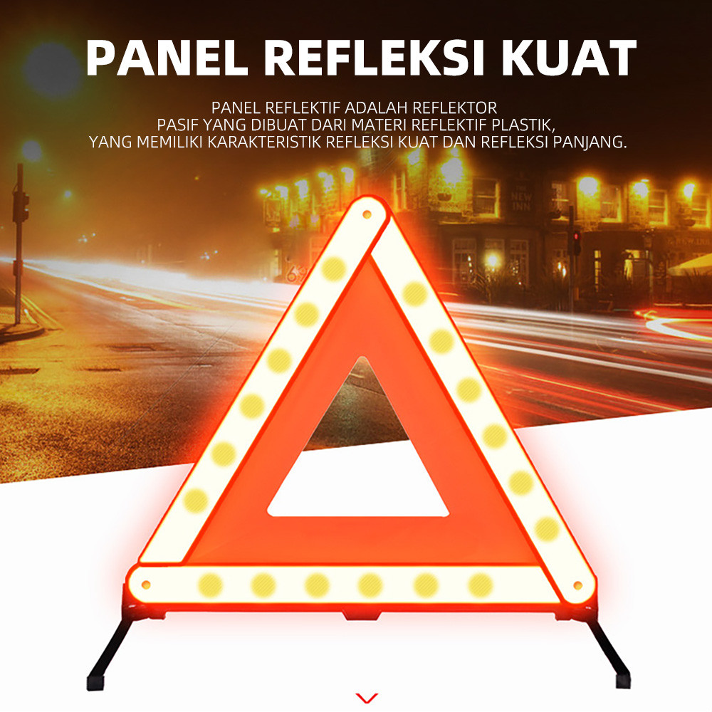 Jual Segitiga Pengaman Mobil Lipat Tanda Peringatan Hazard Reflektor ...