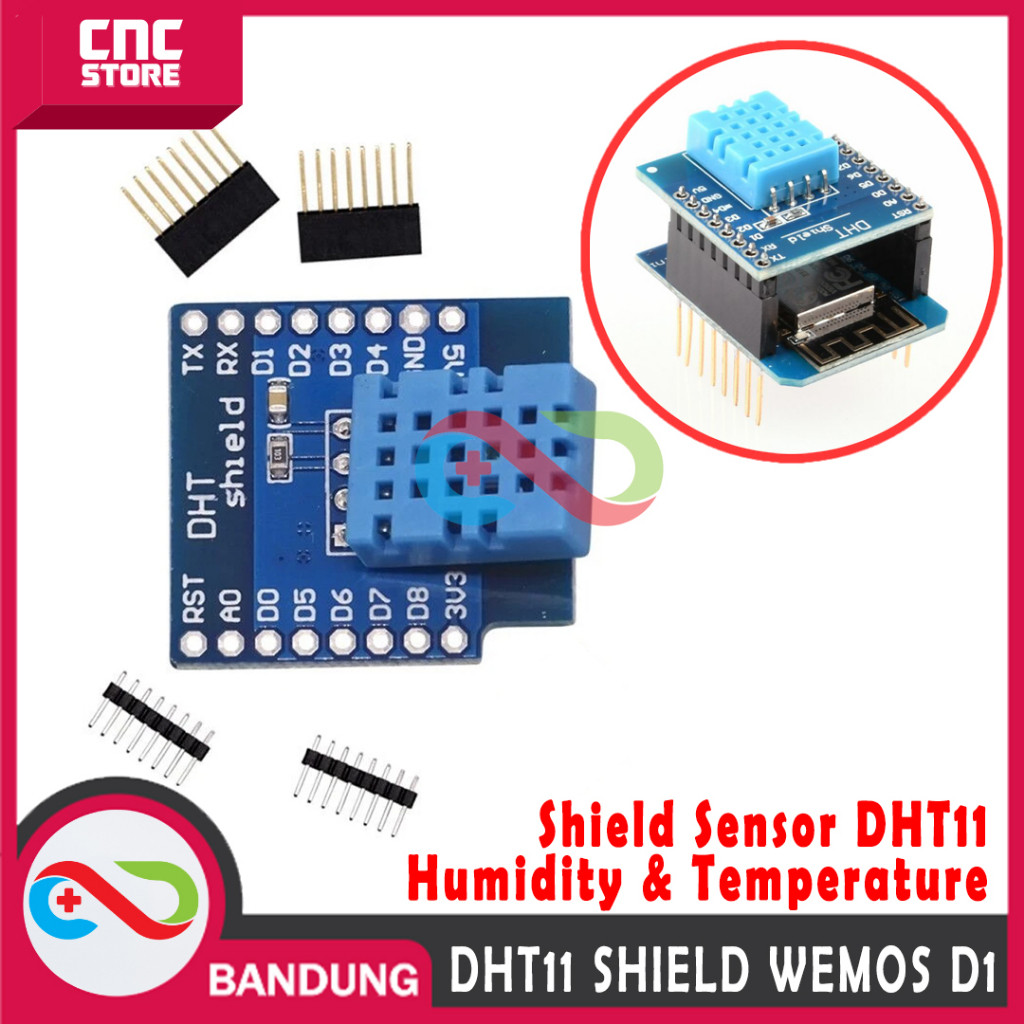Jual SHIELD DHT11 FOR WEMOS D1 MINI PRO SENSOR SUHU & KELEMBABAN ...