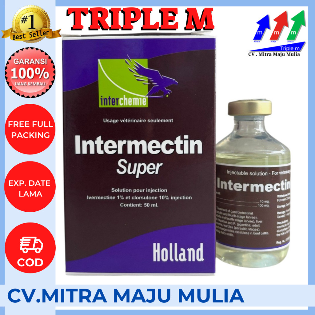 Jual INTERMECTIN 50 ml & SUPER 50 mL - Obat Parasit Ekto dan Endo ...