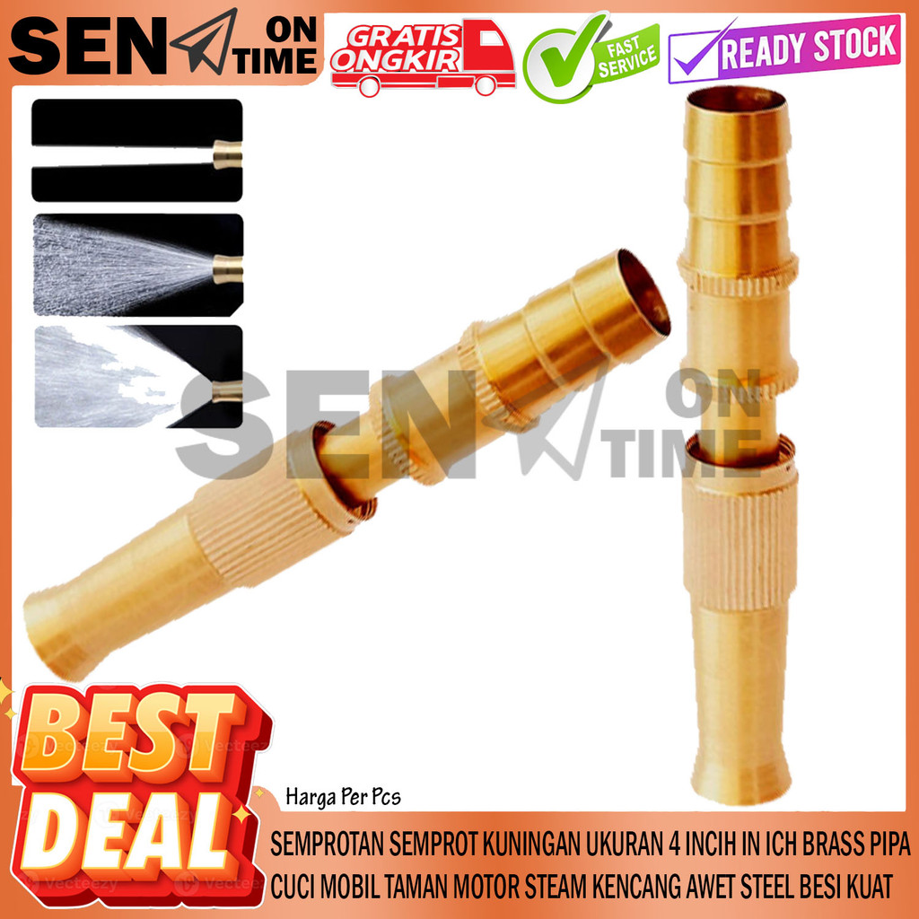 Jual Semprotan Air Lurus Ukuran 4 In Incih Inch Kuningan Hpp Penyemprot ...