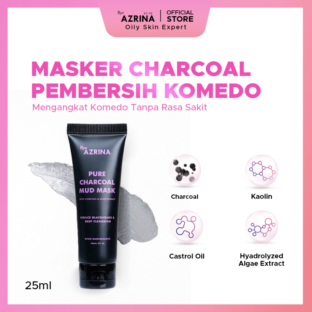 Jual Azrina Pure Charcoal Mud Mask 25ml | Shopee Indonesia