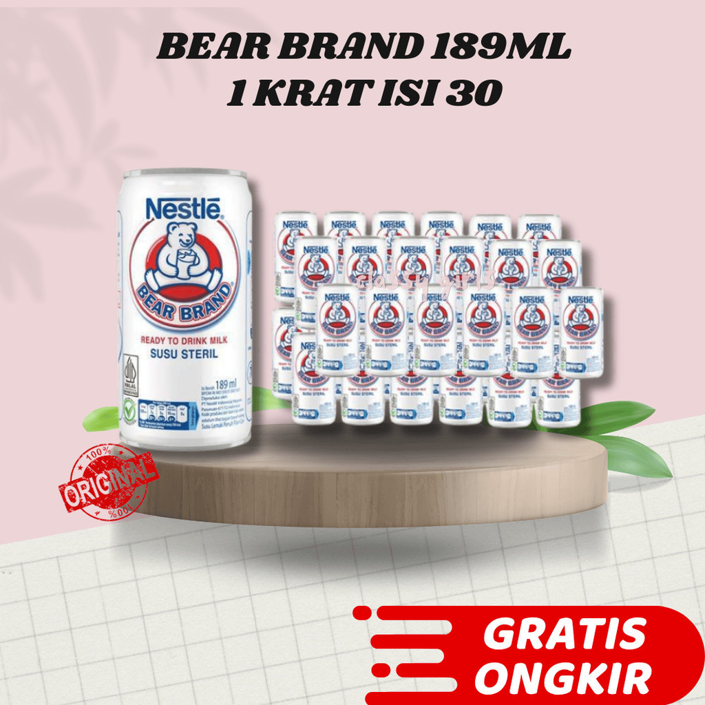 Jual SUSU BERUANG BEAR BRAND NESTLE 189 ML KARTONAN 30 KALENG | Shopee Indonesia