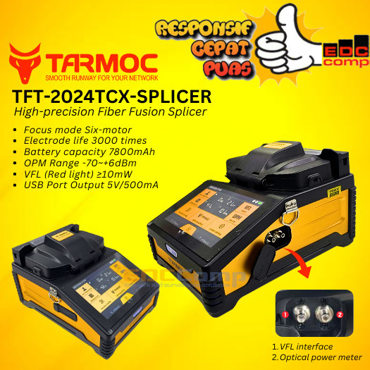 Jual Tarmoc TFT-2024TCX-SPLICER | 6 Motor Fiber Optic Fusion Splicer ...