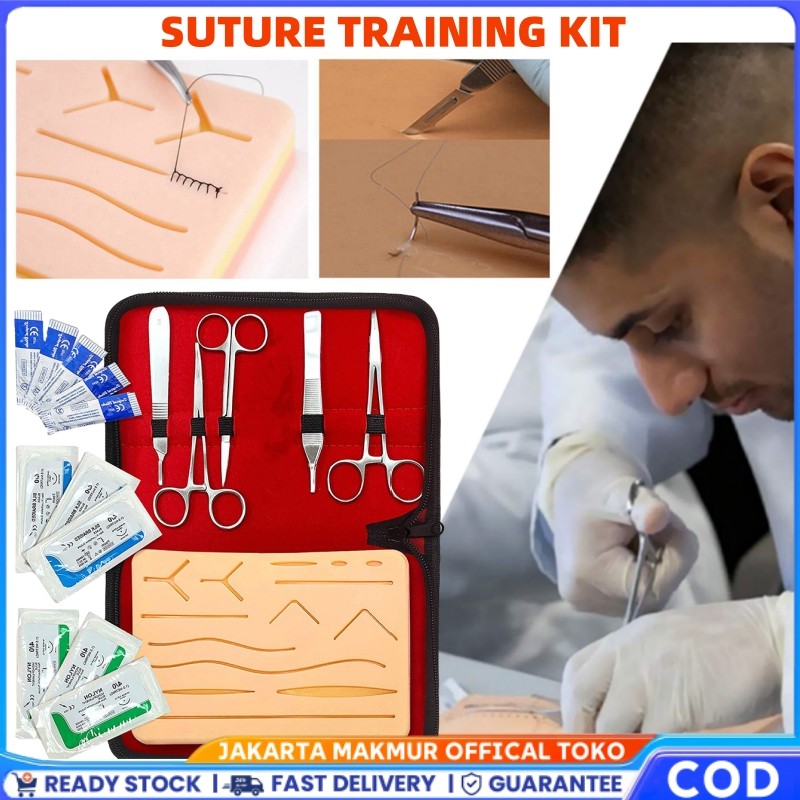 Jual Set Alat Jahitan Kulit Silicone Pad Sutura Bedah Medis Alat Suture ...