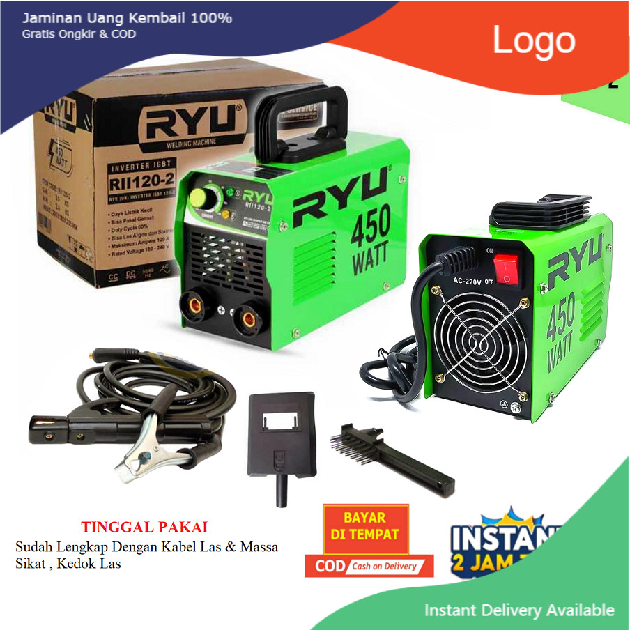 Jual RYU Mesin Las RYU Inverter MMA 120 IGBT 450 Watt / Mesin Las / Mesin Trafo Las / Welding ...