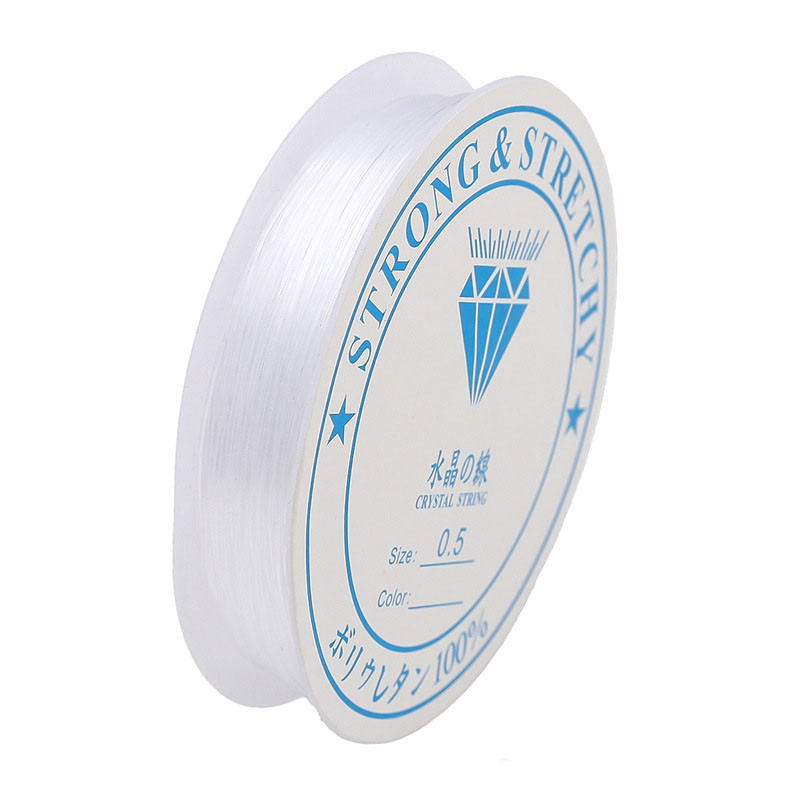 Jual 1 roll crystal elastic tec string senar kenur elastis transparan ...
