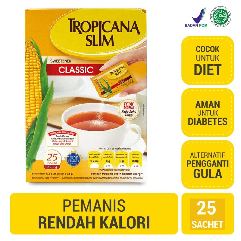 Jual Tropicana Slim Sweetener Classic 25 Sch - Pemanis untuk Batasi ...