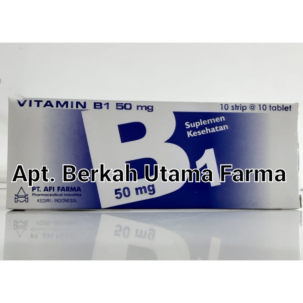 Jual Vitamin B1 50 Mg Box Isi 100 Tablet ( afi farma ) | Shopee Indonesia