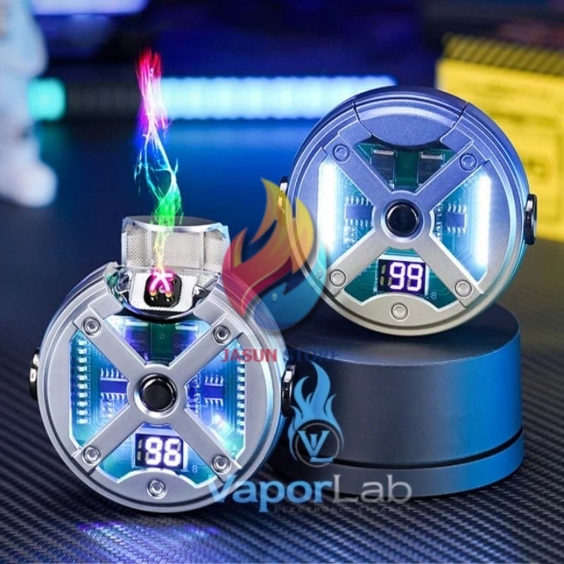 Jual korek api usb elektrik spinning gyro plasma arc led UFO metal ...