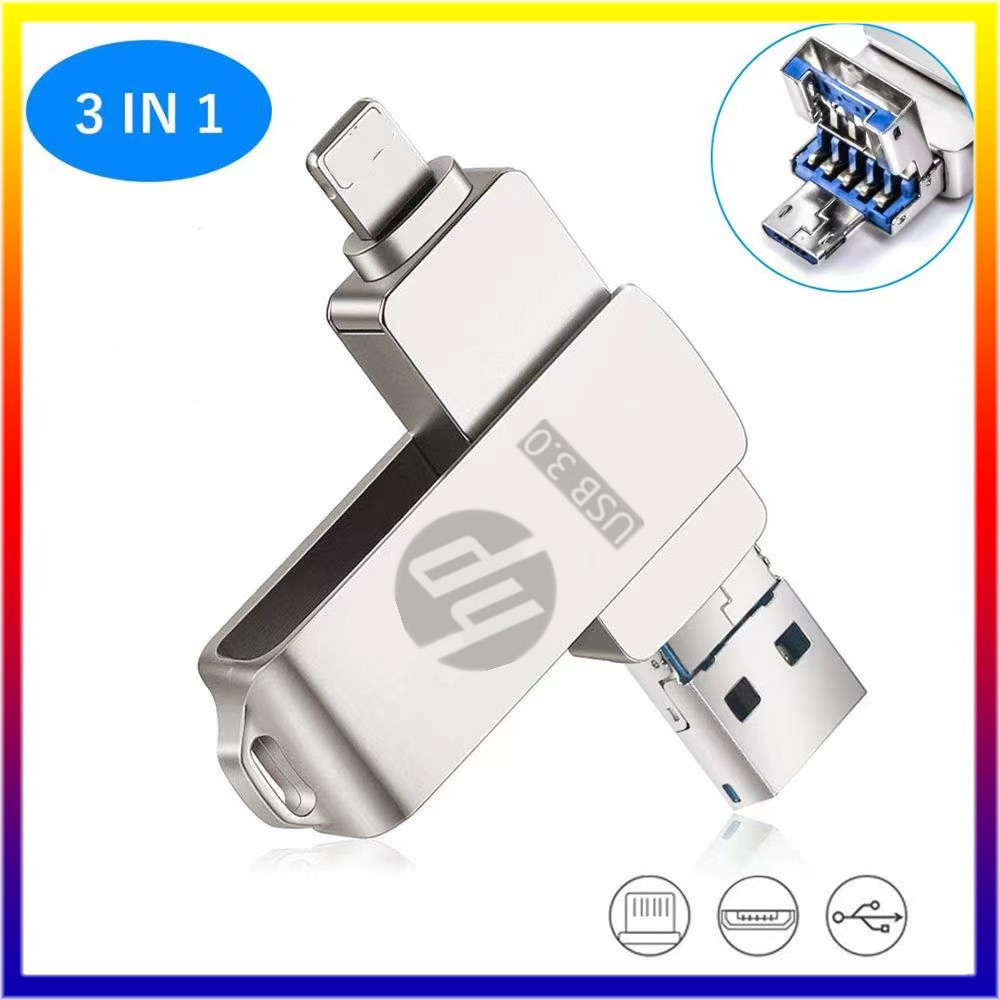 Jual Hp USB Flash Drive 1TB 3 in 1 Otg Pendrive for iPhone External ...