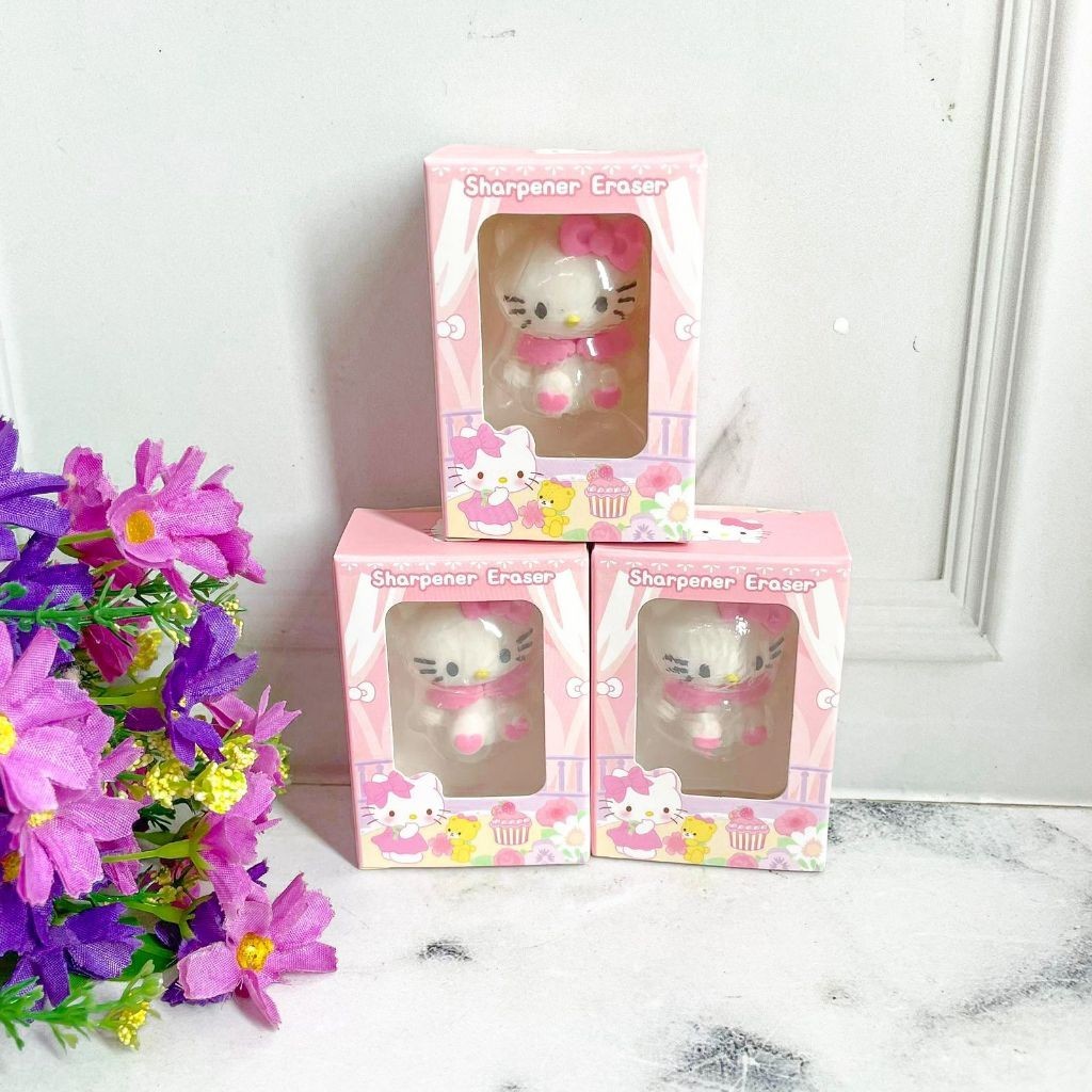 Jual Paket ATK Rautan + Penghapus Karakter Miniatur Sanrio Sanx Hello ...