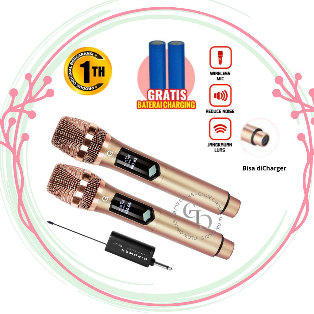 Jual ️BN ️ G-POWER MIC 201 CHAMPAGNE GOLD(VHF) RECEIVER SYSTEM MIC ...