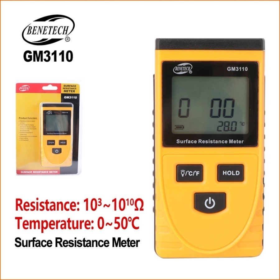 Jual Surface Resistance Meter GM3110 Benetech Tester Anti Static ...