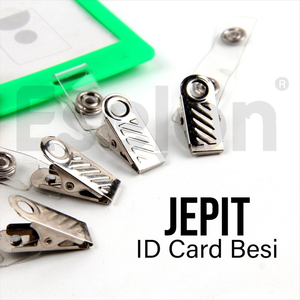 Jual 1buah Jepit ID CARD Besi / Penjepit Tempat ID Card Frame Name Tag ...