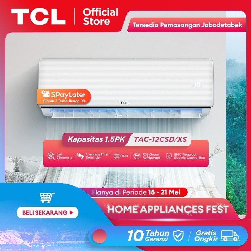 Jual SPESIAL PROMO 70% TCL AC TAC 12 CSD/XS 1.5 PK AC [INDOOR + OUTDOOR ...