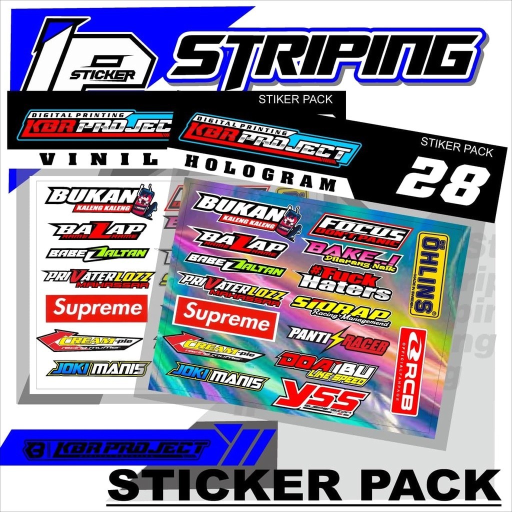 Jual Stiker RACING MOTOR Sticker Pack - Sticker Pack Variasi List ...