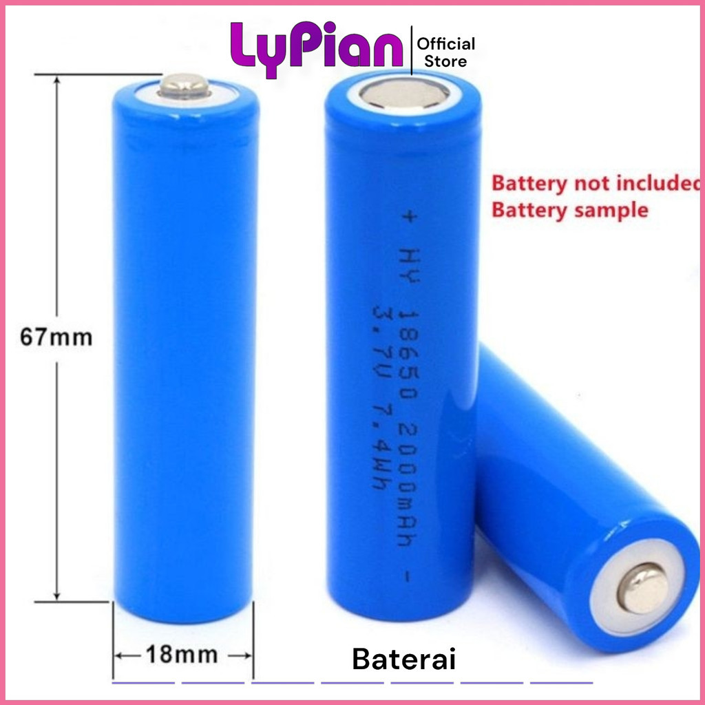 Jual Baterai Cas Polos Biru Tipe 18650 2000mAh - Baterai Senter ...