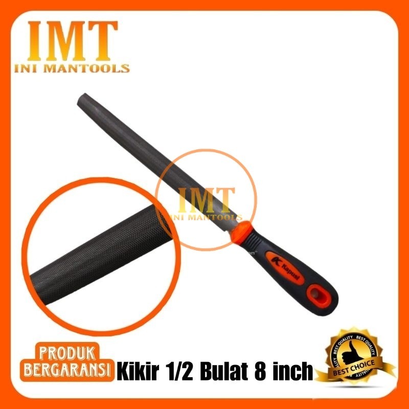 Jual Kapusi kikir Besi Gagang Karet Setengah Bulat 8 inch / kikir Besi ...