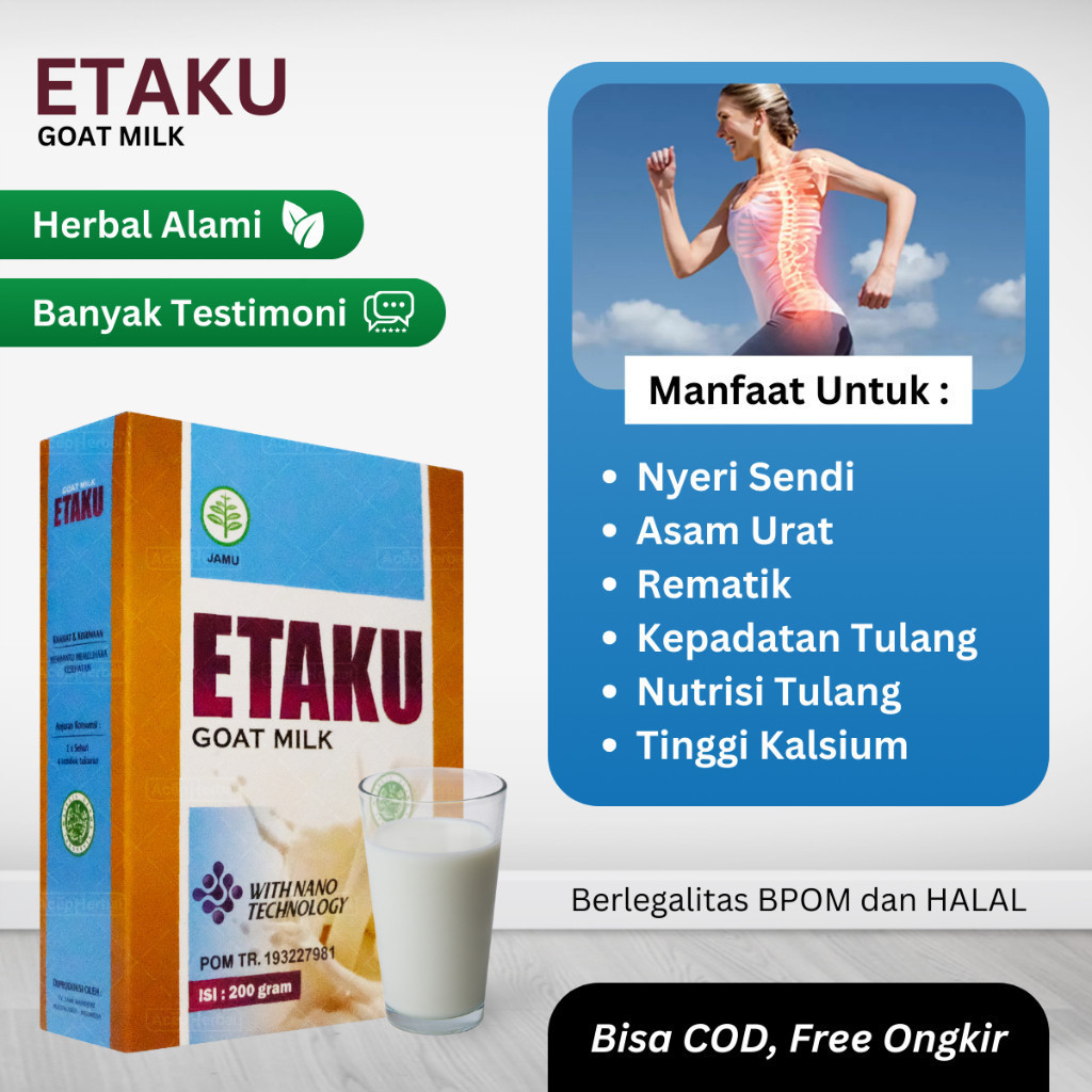 Jual Flashsale Etaku Disc 1 Box 45% Susu Untuk Nyeri Sendi Patah Tulang ...