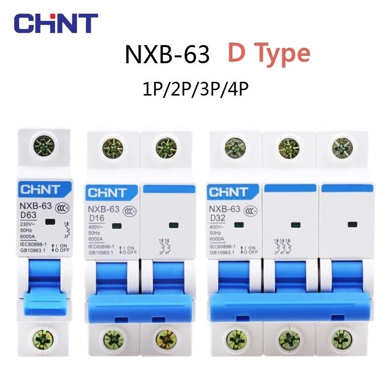 Jual CHNT NXB-63 D Tipe 1P 2P 3P 4P Pemutus Sirkuit Mini MCB Sakelar Udara Domestik DZ47 ...