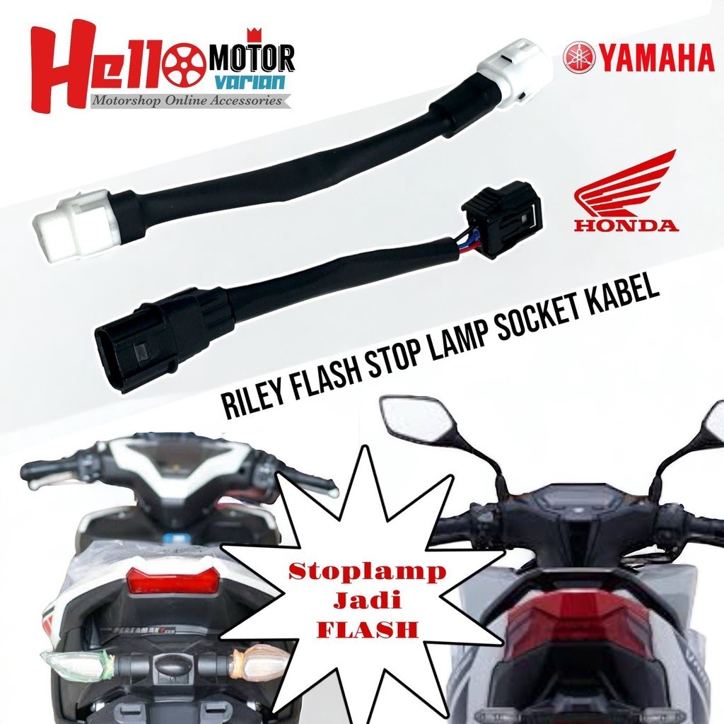 Jual Kabel Riley Flash Stop Lamp Motor Honda dan Yamaha | Shopee Indonesia