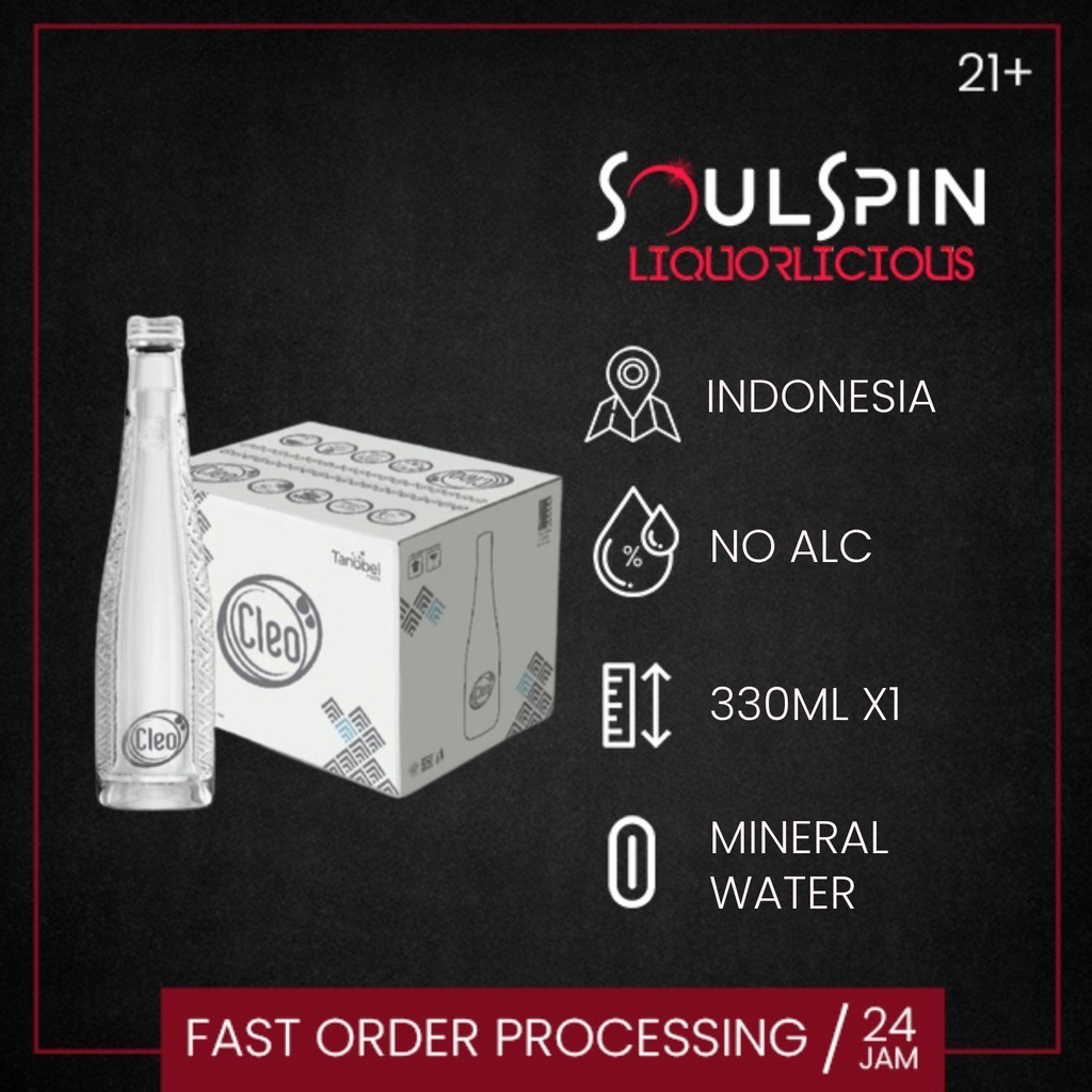 Jual Cleo Glass Natural Mineral Water 330ml [ Dus isi 12 Botol ] Khusus ...