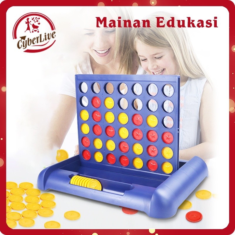 Jual RF64RH Connect Four Game Line Up 4 Bingo Board Tic Tac Toe Mainan ...