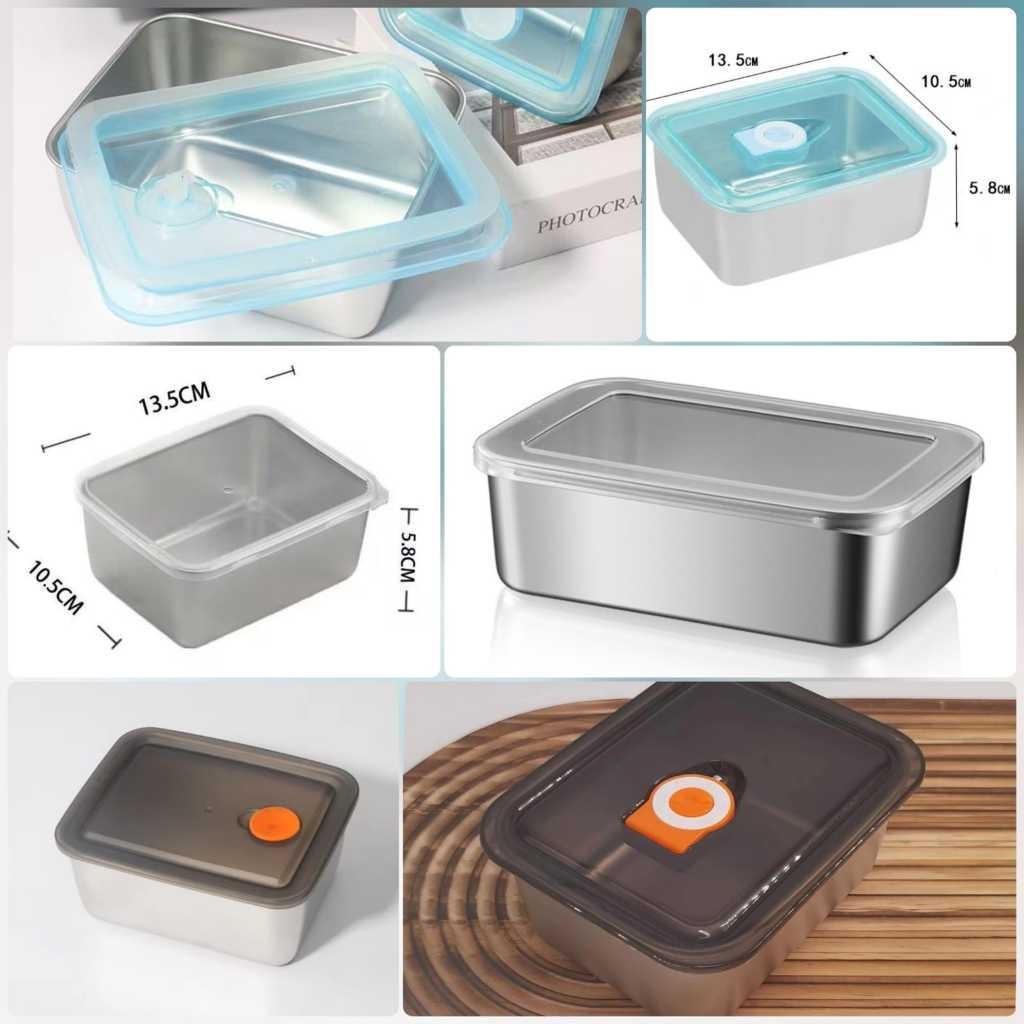 Jual Kotak makanan toples stainless penutup katup kotak simpan makanan ...