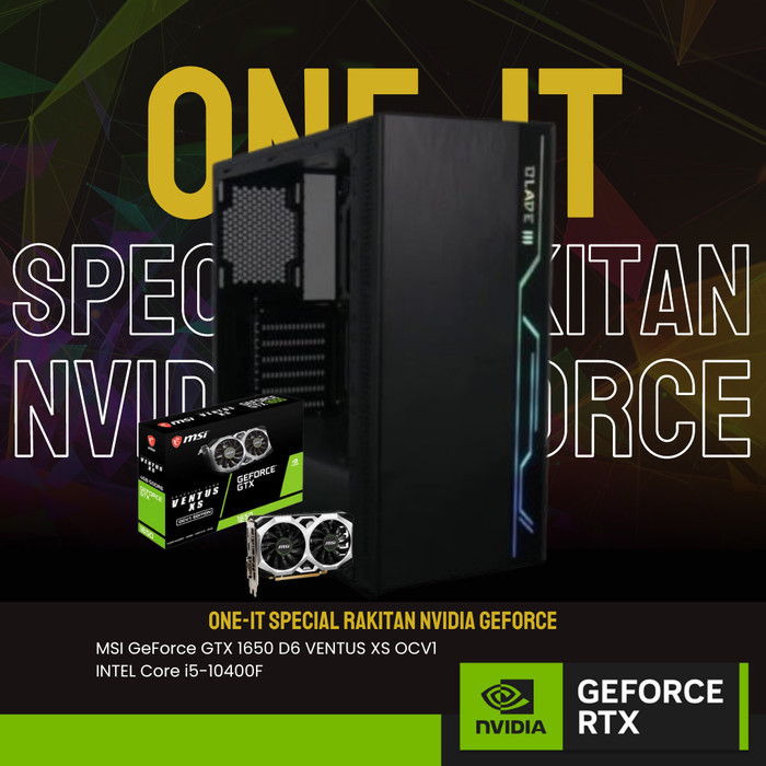 Jual PC RAKITAN GeForce GTX 1650 | i5 10400F | RAM 16GB | SSD 240GB | Shopee Indonesia