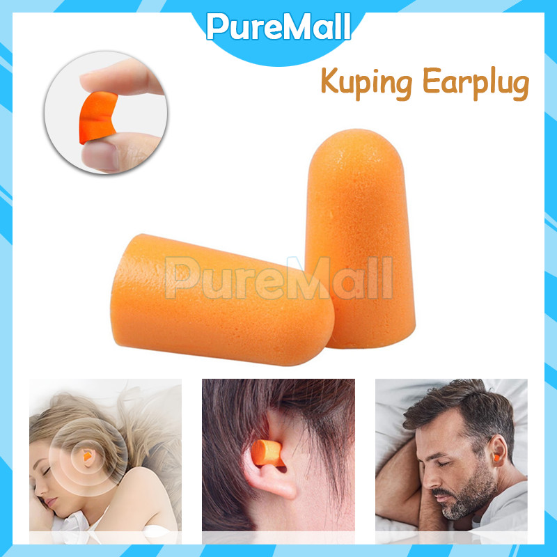 Jual Ear Plug / Earplugs Tidur Peredam Suara Nyaman / Busa Penutup Telinga | Shopee Indonesia