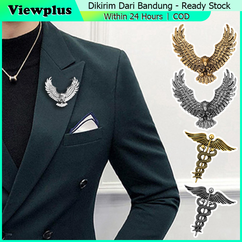 Jual Lapel Pin Bros Jas Wedding Best Man Pin Bros Elang Bahan Full Logam Vintage - Elang Brooch ...