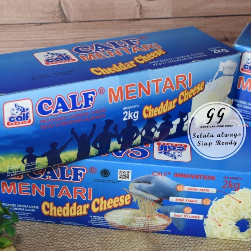 Jual Keju CALF MENTARI CHEDDAR Cheese 2 KG | Shopee Indonesia