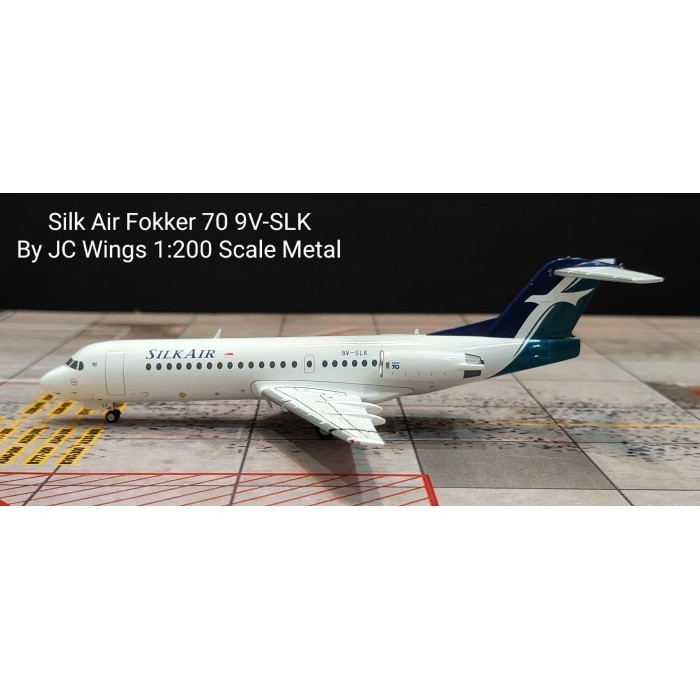 Jual AIRCRAFT DIECAST Silk Air Fokker 70 9V-SLK By JC Wings 1:200 Skala ...