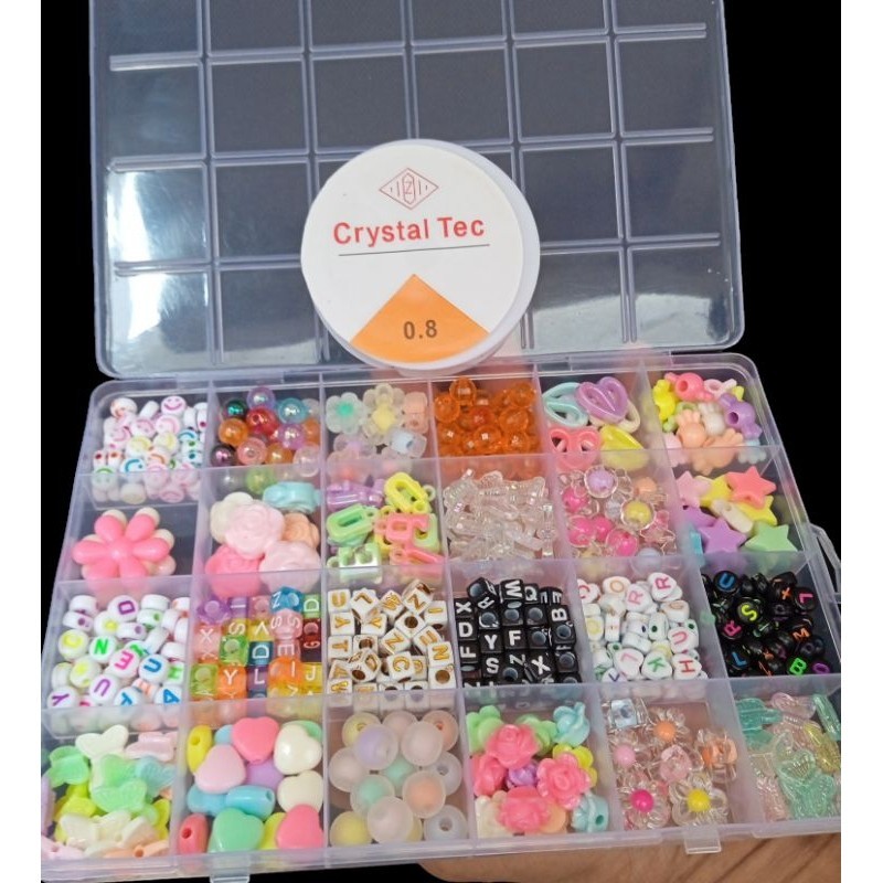 Jual Manik shop Set Manik Manik DIY + Senar Lengkap Aesthetic Gelang Cincin Kalung | Meronce ...