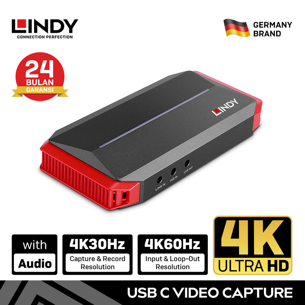 Jual LINDY Video Capture Card USB Type C - HDMI 4K With Audio ...