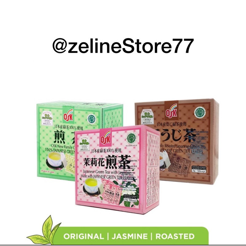 Jual Teh Hijau Green Tea Jepang / OSK Japanese Green Tea 50 Sachet / Original / Jasmine ...