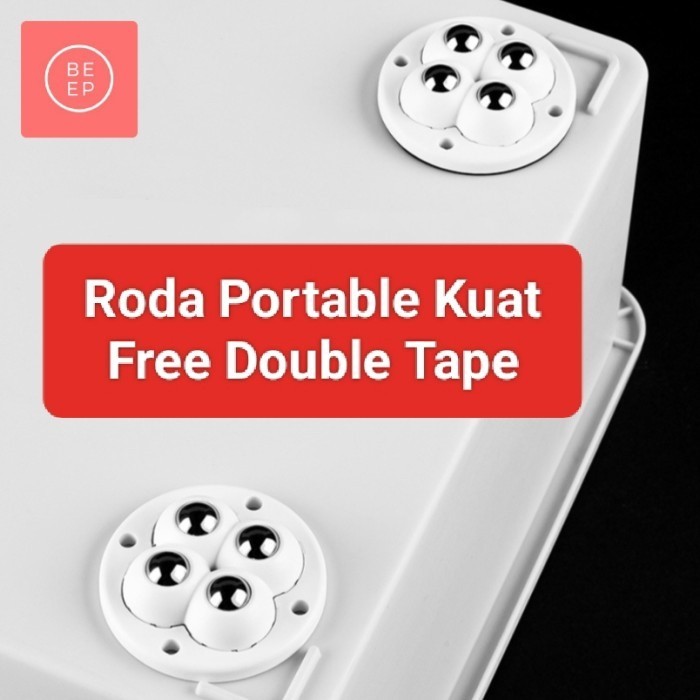 Jual Mini Wheel Roda kecil tempel 4 pcs dengan lubang paku free double ...