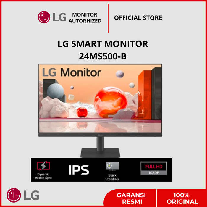 Jual LG 24MS500-B 24'' FHD monitor with AMD FreeSync 100Hz | Shopee Indonesia