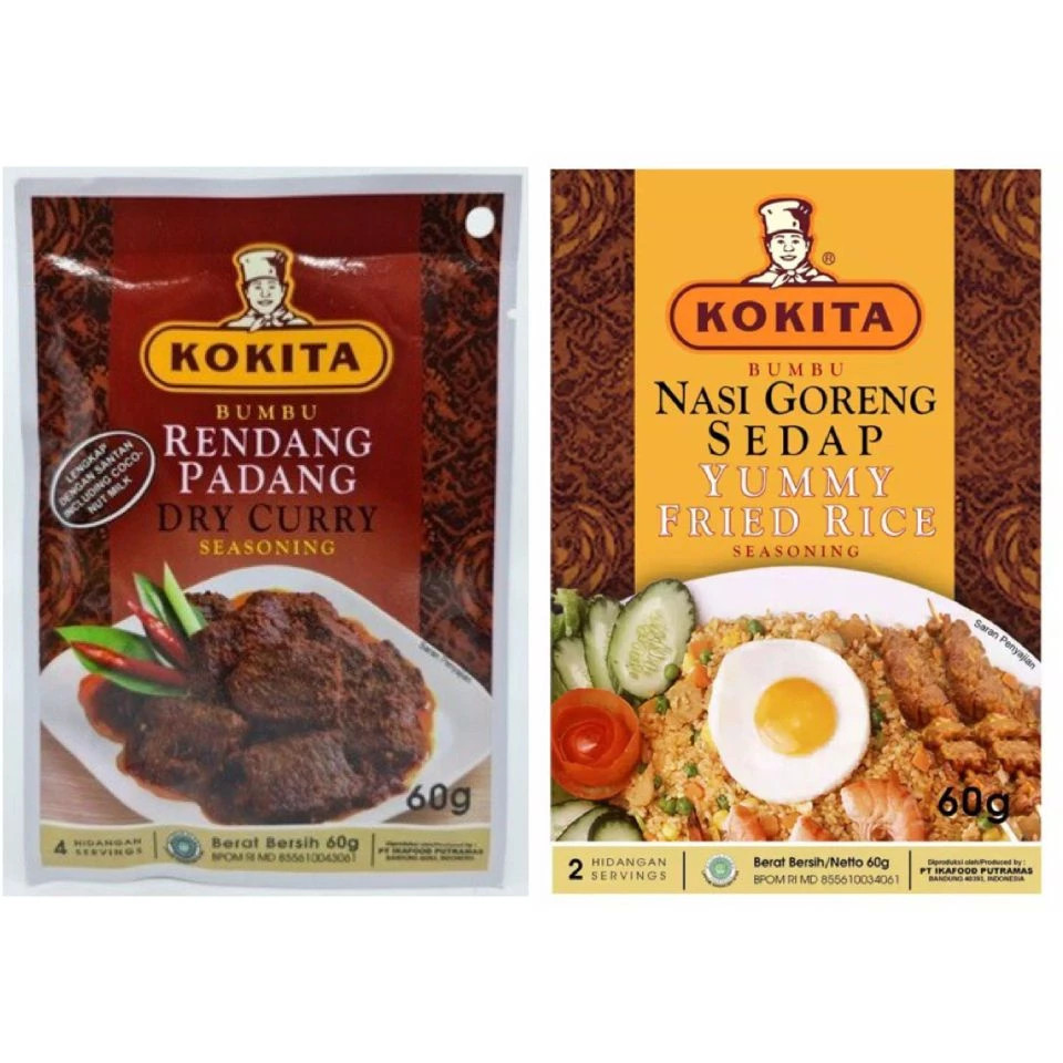 Jual Bumbu Kokita Variant Rendang dan Nasi Goreng kemasan 60g adalah ...