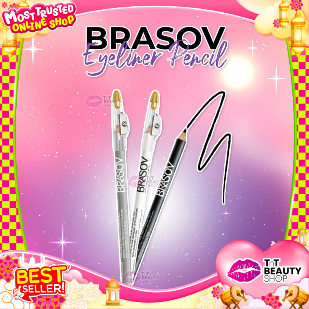 Jual BRASOV Eyeliner Pencil Pensil Black - White - Silver | Tnt beauty ...