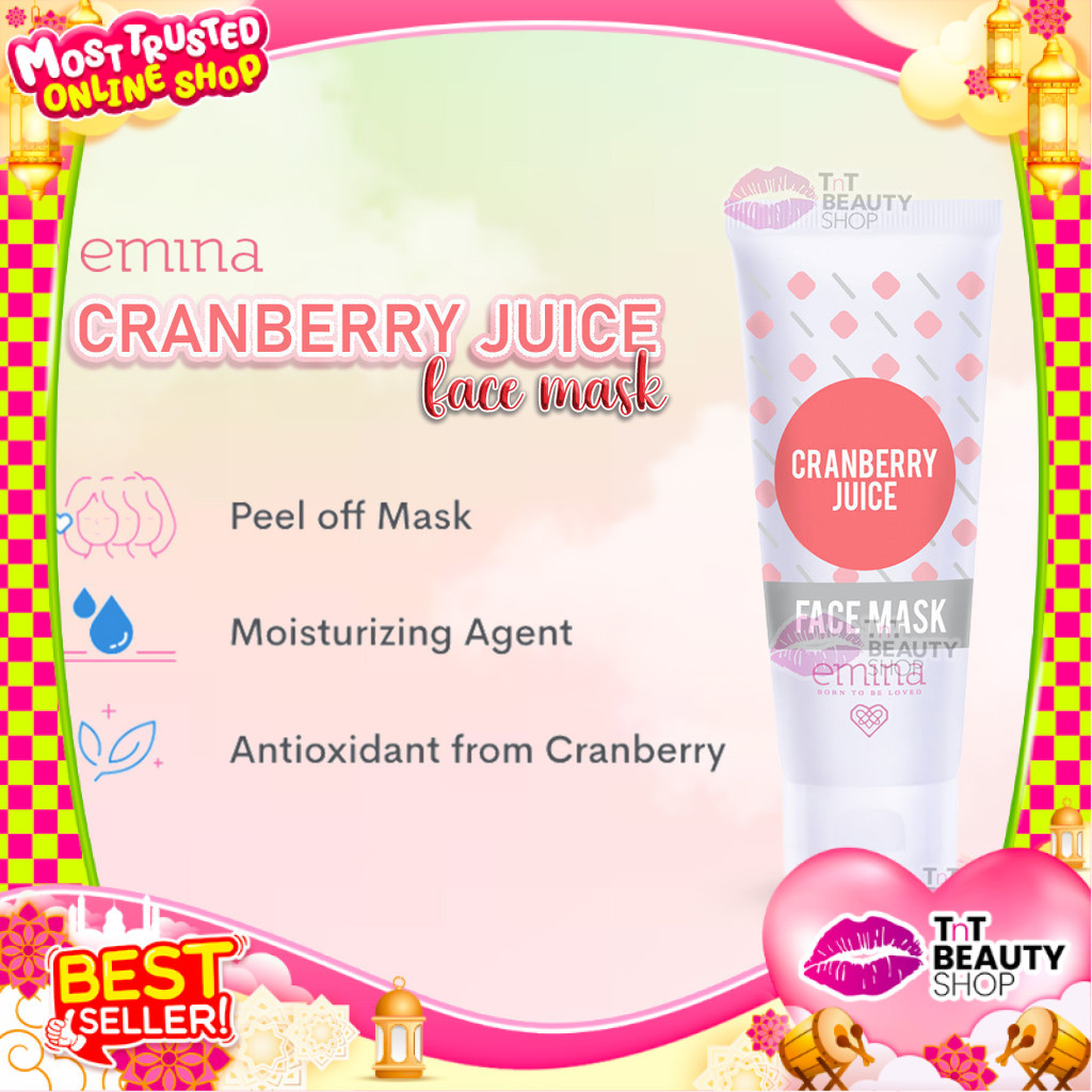 Jual Emina Cranberry Juice Face Mask 60gr | TnT Beauty Shop | Shopee ...