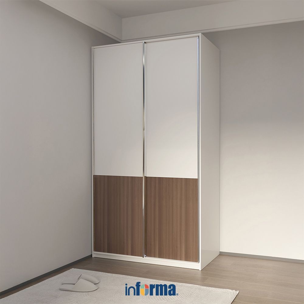 Jual Informa Iora Lemari Pakaian 2 Pintu Sliding - Putih Wardrobe ...