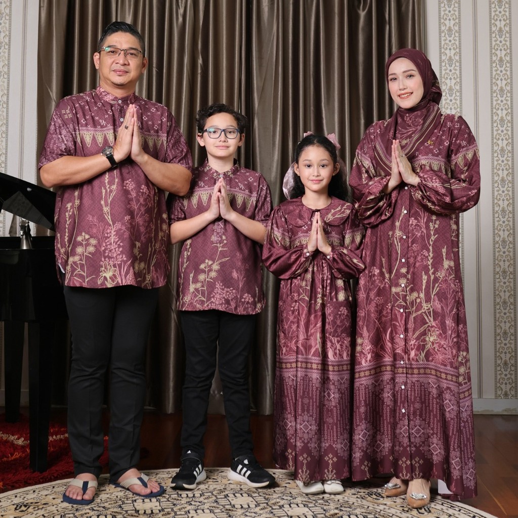 Jual Marwah Series Burgundy Sarimbit Lebaran Family Set Keluarga by ...