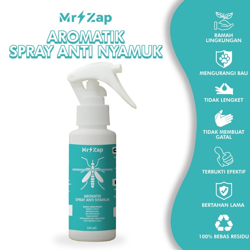 Jual Mr.Zap Spray Anti Nyamuk, Efektif Membasmi Nyamuk - Netto 100mL ...