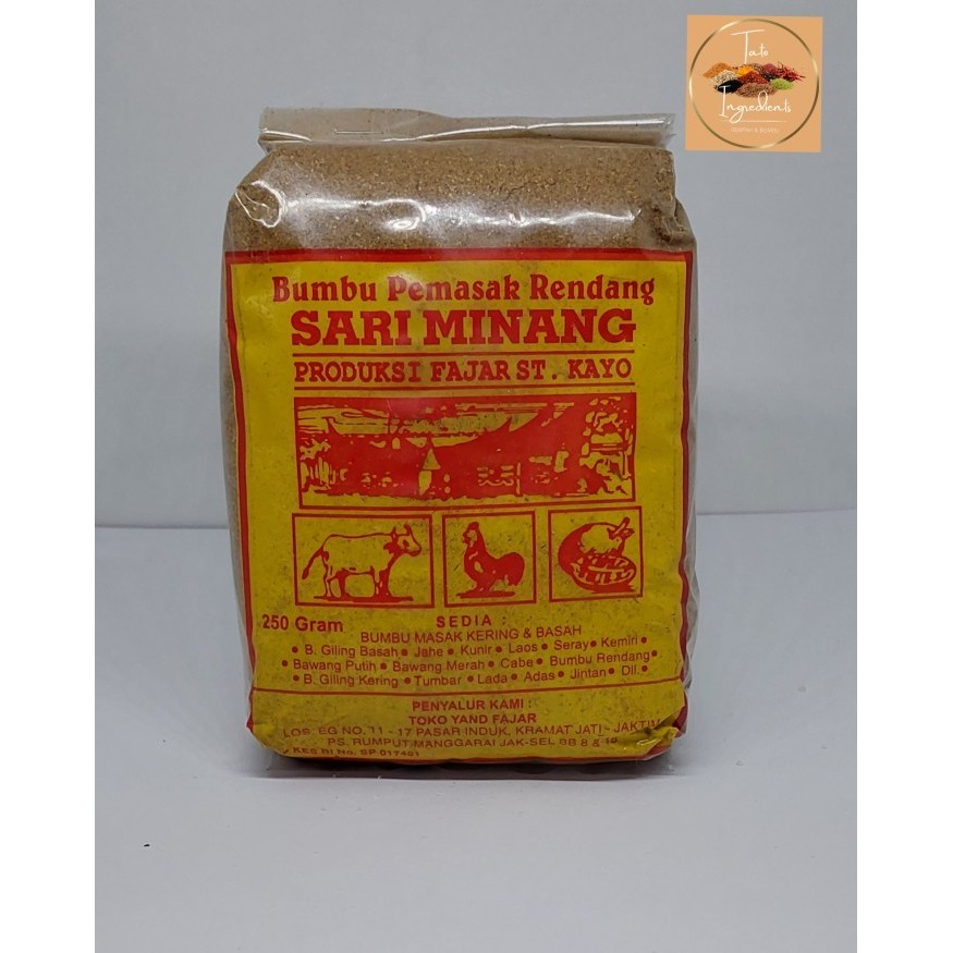 Jual Bumbu Pemasak Rendang Sari Minang Asli 500gr 1403 | Shopee Indonesia