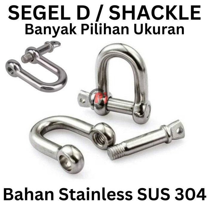 Jual Segel D 6mm 8mm 10mm 12mm Bahan SUS304 Stainless SHACKLE CLAMP ...