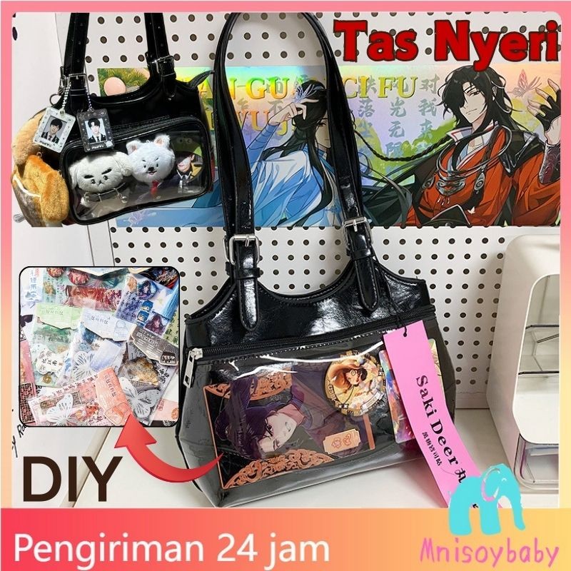 Jual [Penjual Lokal] Transparan Jepang tas nyeri /Itabag Kulit Lucu Pvc Transparan/Kpop Gaya ...